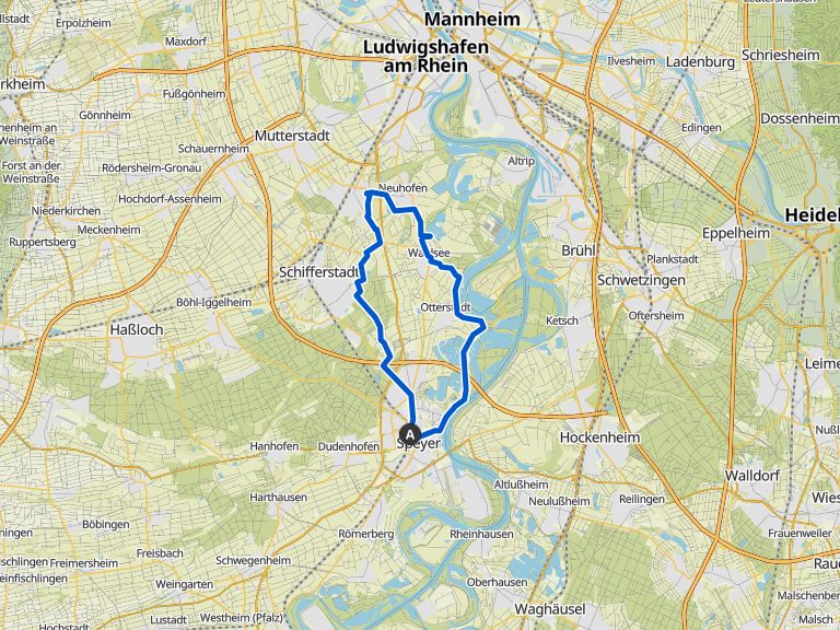 Schlicht – Rehhütte, Limburgerhof Runde von Speyer Hauptbahnhof ...
